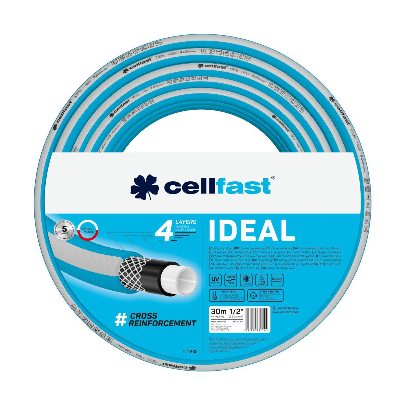 Wąż ogrodowy 4 warstwowy IDEAL 3/4" 30 mb Cellfast - Bricomarche.pl