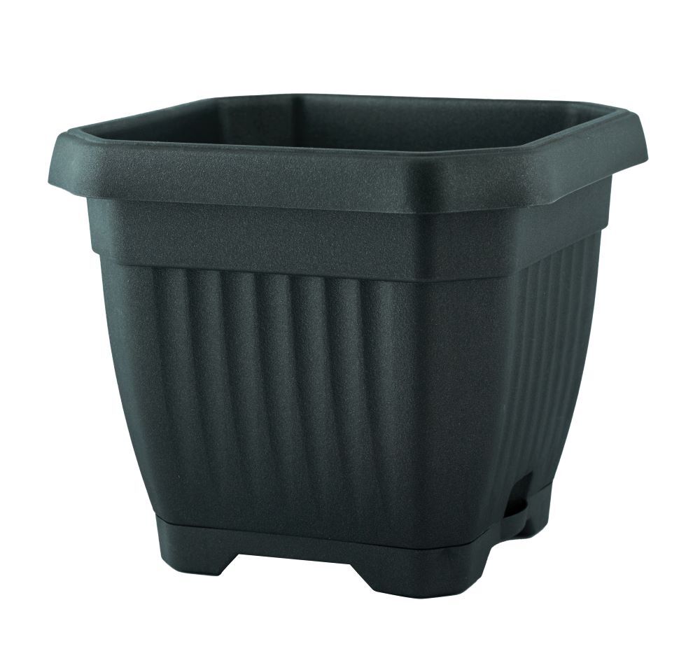 Doniczka Octagon 35 x 35 cm antracyt - Bricomarche.pl