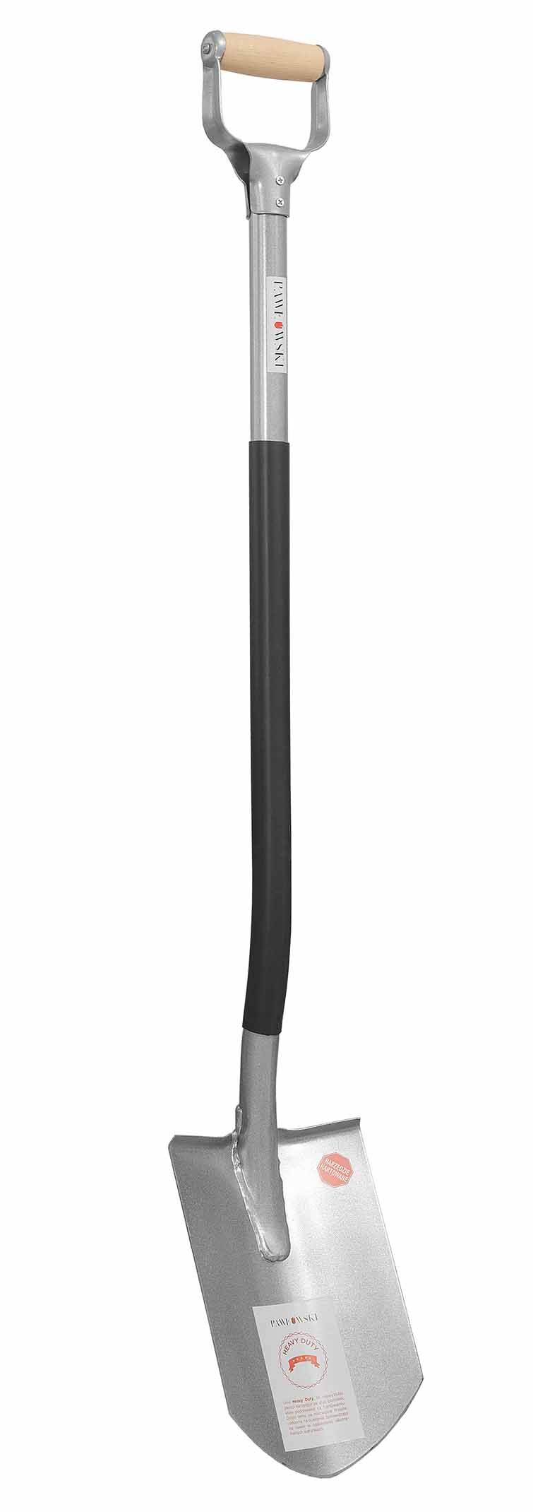Szpadel hartowany ostry z metalowym trzonkiem metal 125 cm Pawłowski ...