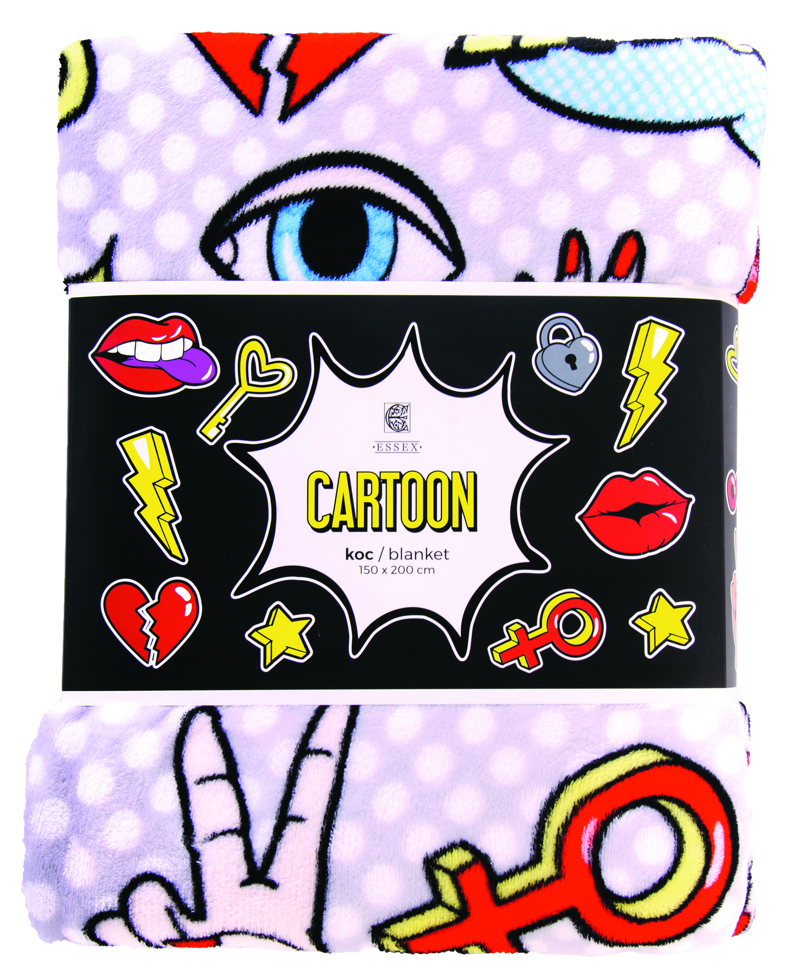 Koc Cartoon 150 x 200 cm czerwony - Bricomarche.pl