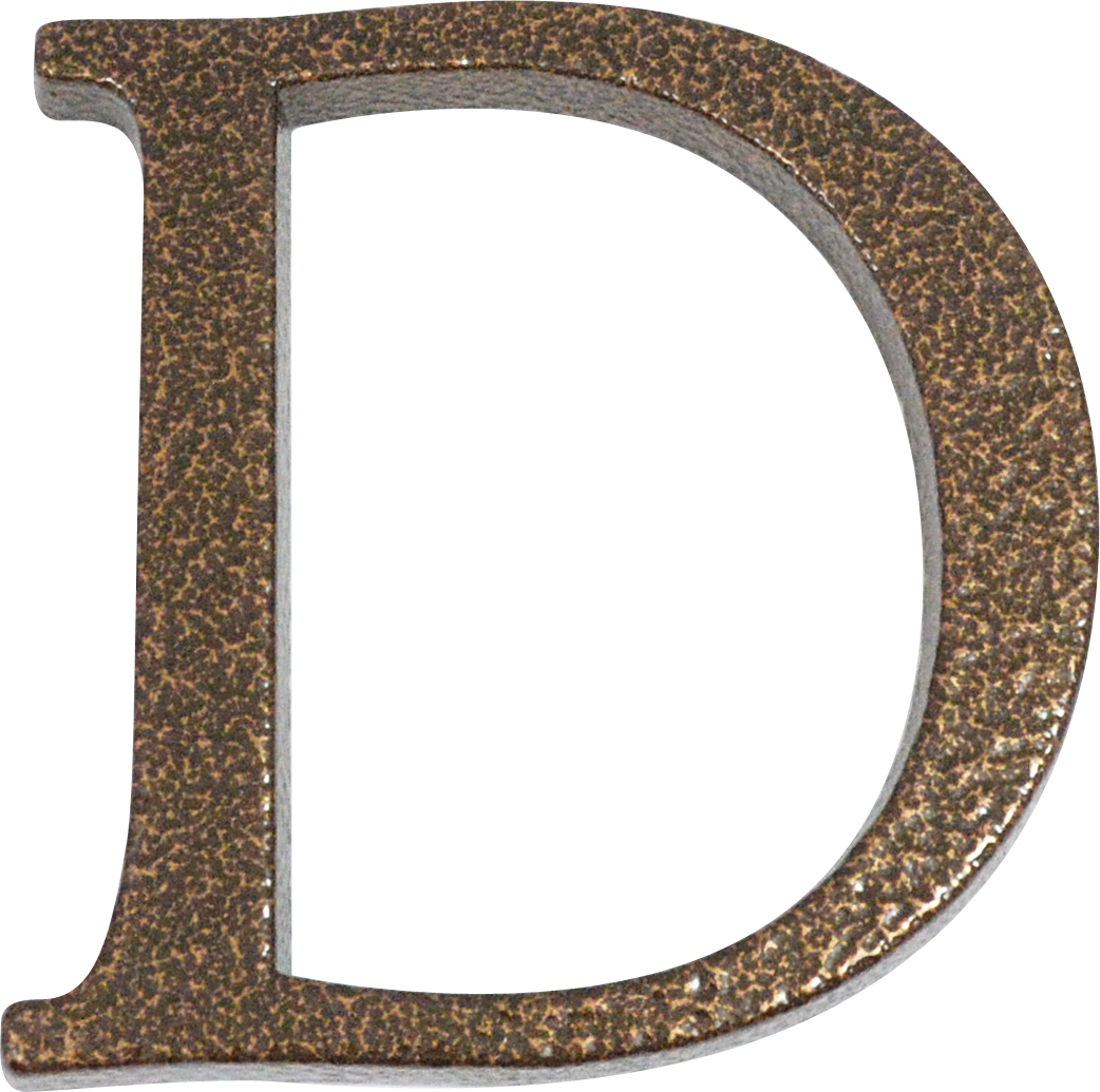 Litera aluminiowa "D" 105 mm złoty brąz - Bricomarche.pl
