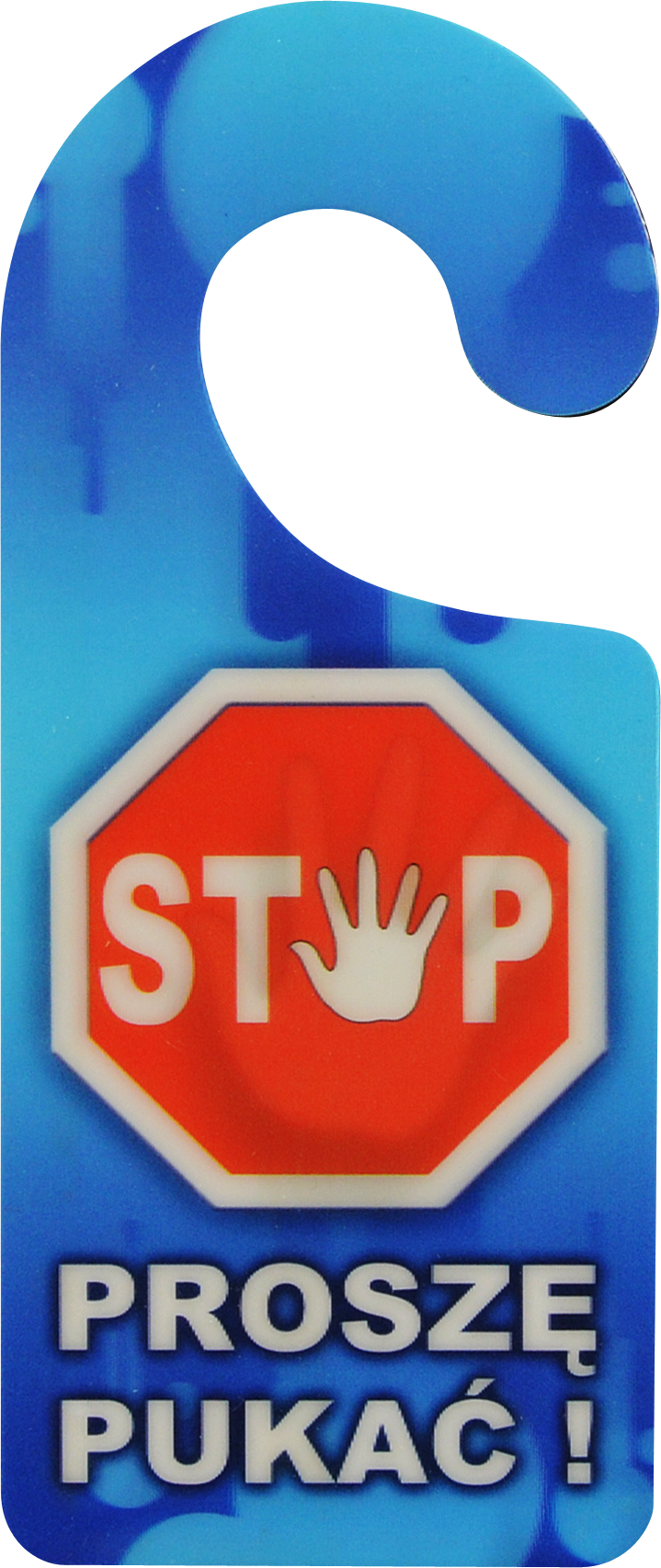 Oznaczenie "STOP! Proszę pukać" 8 x 19 zawieszka - Bricomarche.pl