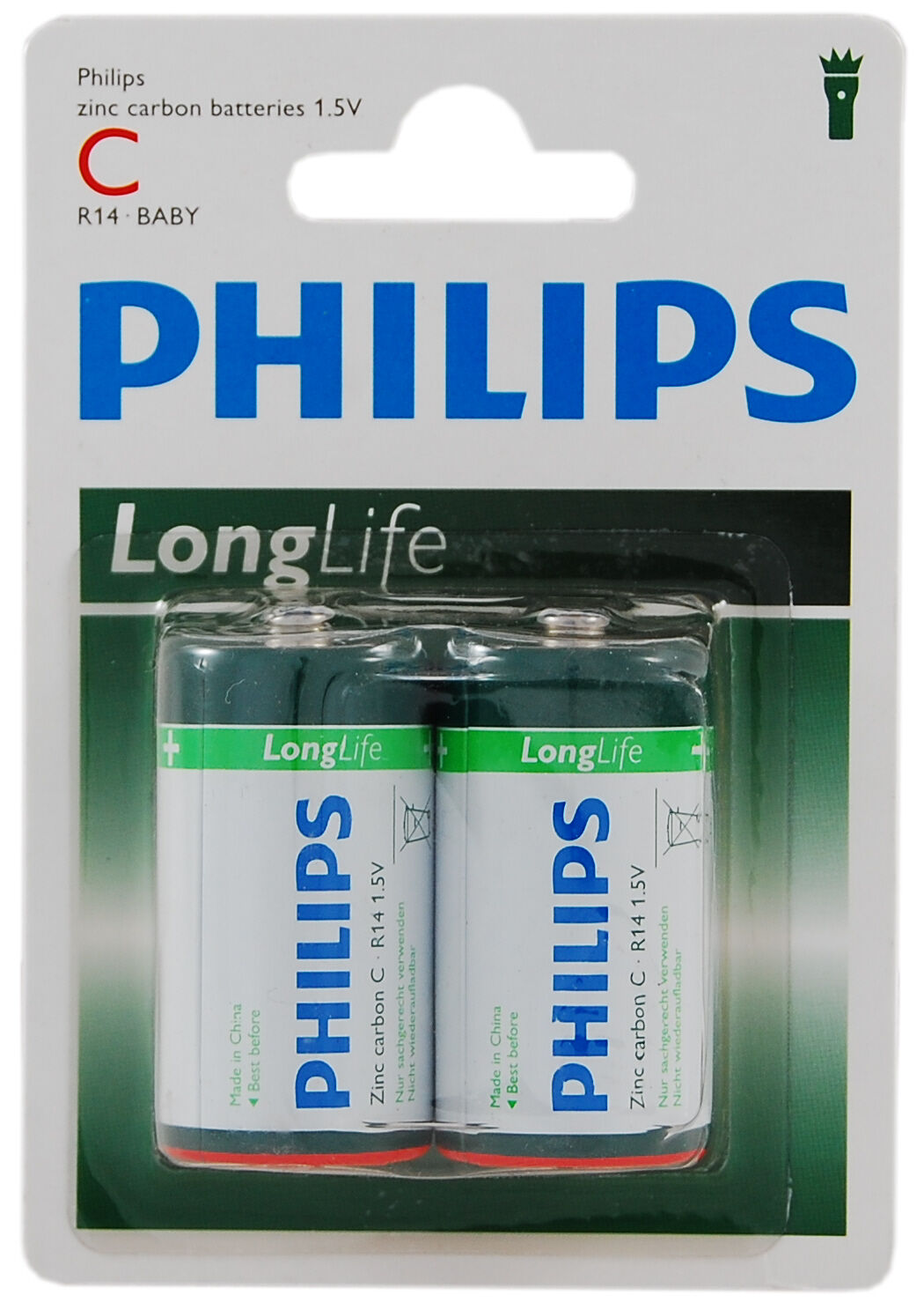 Baterie LONGLIFE R14 blister 2 sztuki PHILIPS - Bricomarche.pl