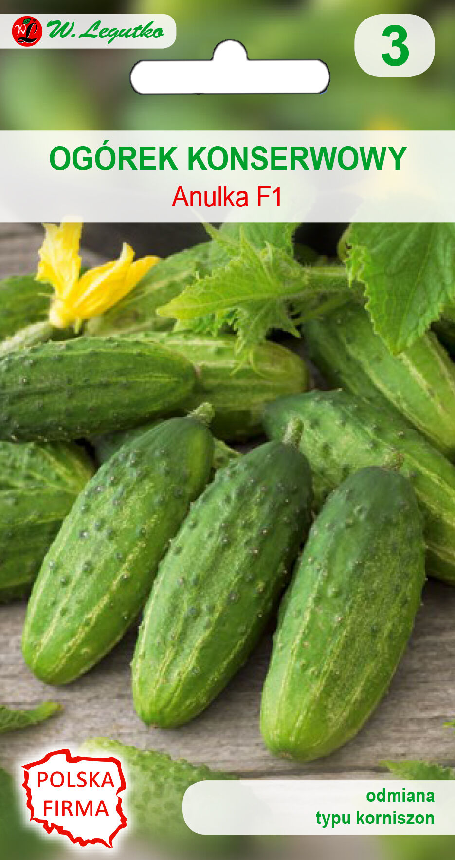 Ogórek gruntowy korniszonowy Anulka mieszaniec V W.Legutko - Bricomarche.pl