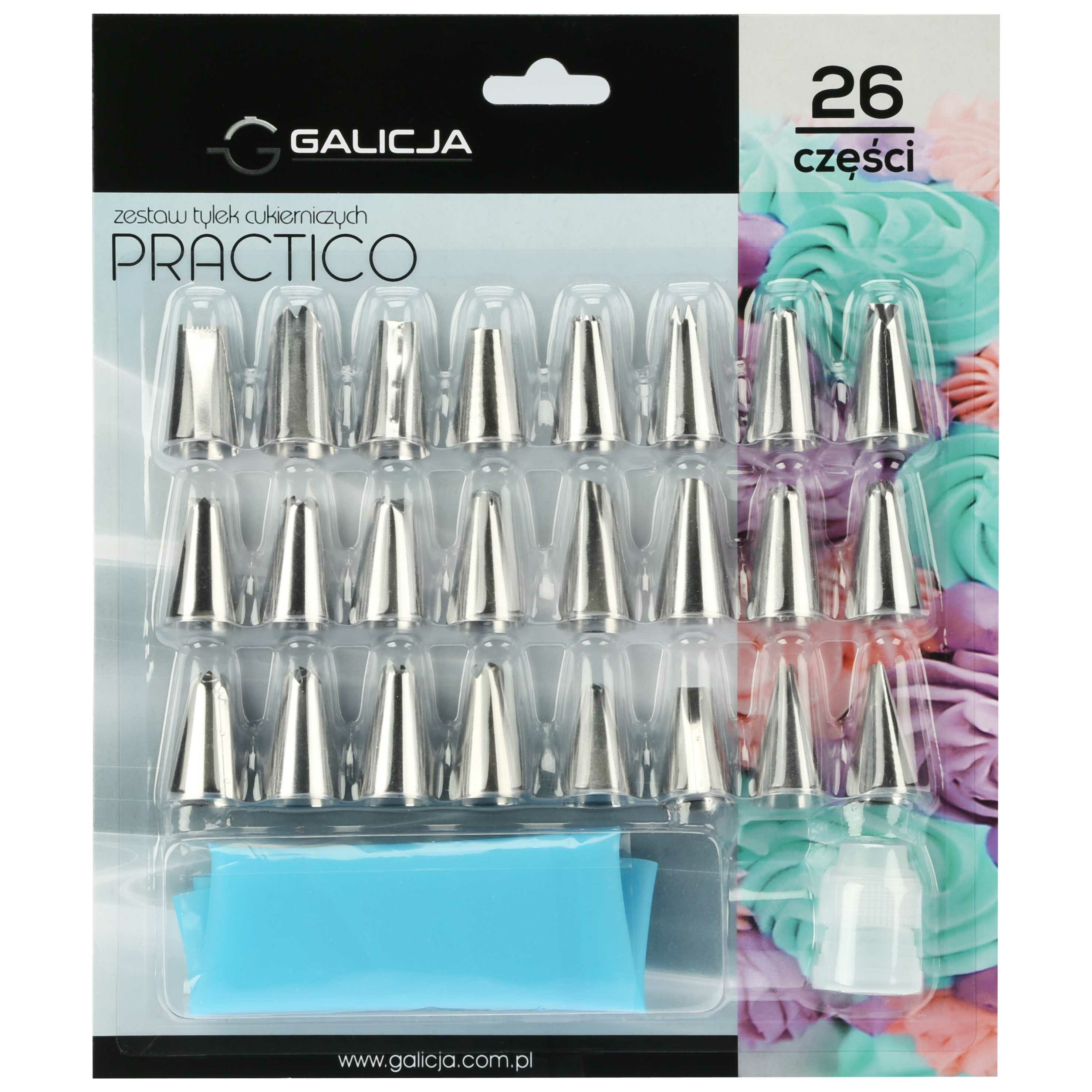 Zestaw tylek cukierniczych PRACTICO srebrny - Bricomarche.pl