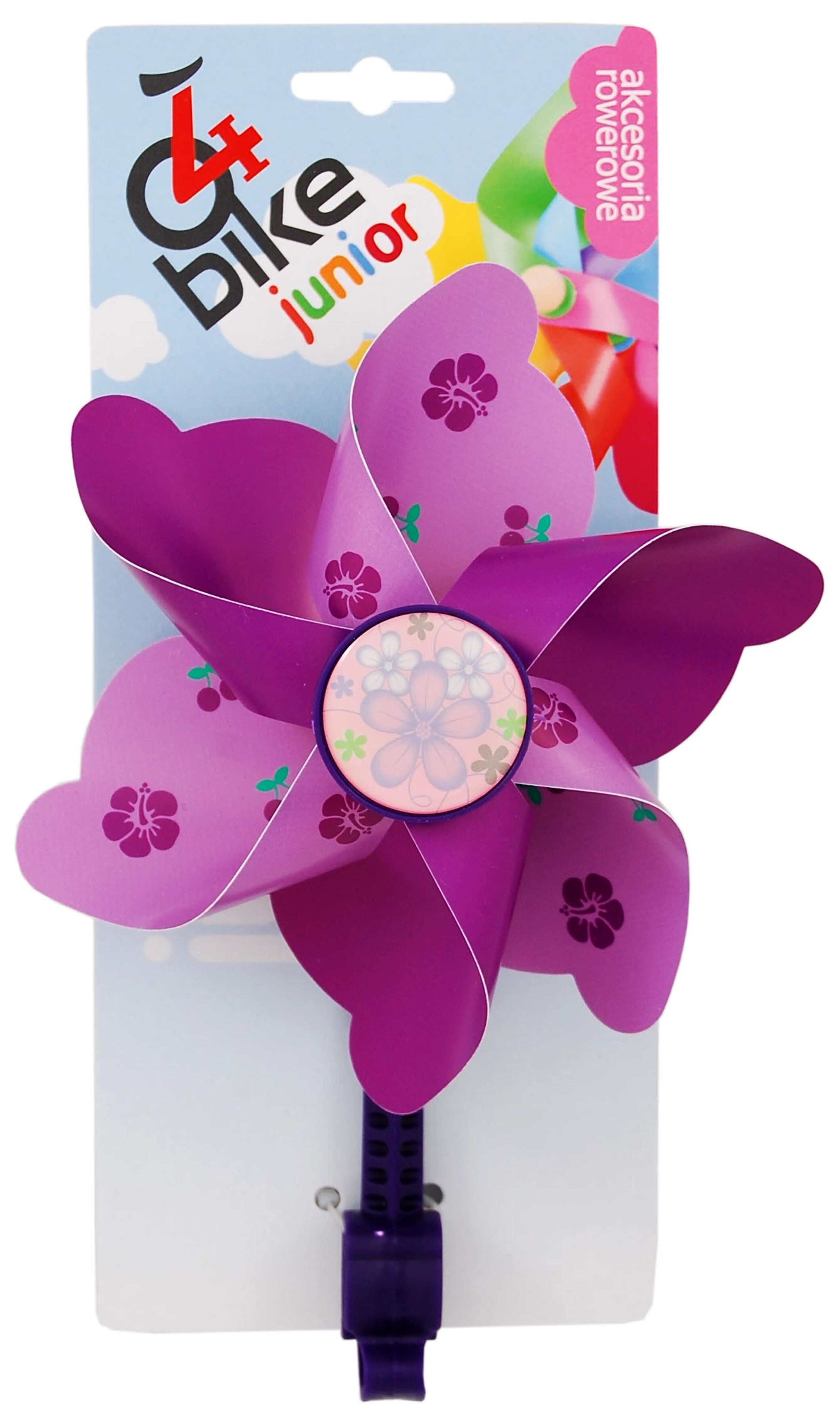 Wiatraczek rowerowy dziecięcy różowy 4Bike junior - Bricomarche.pl