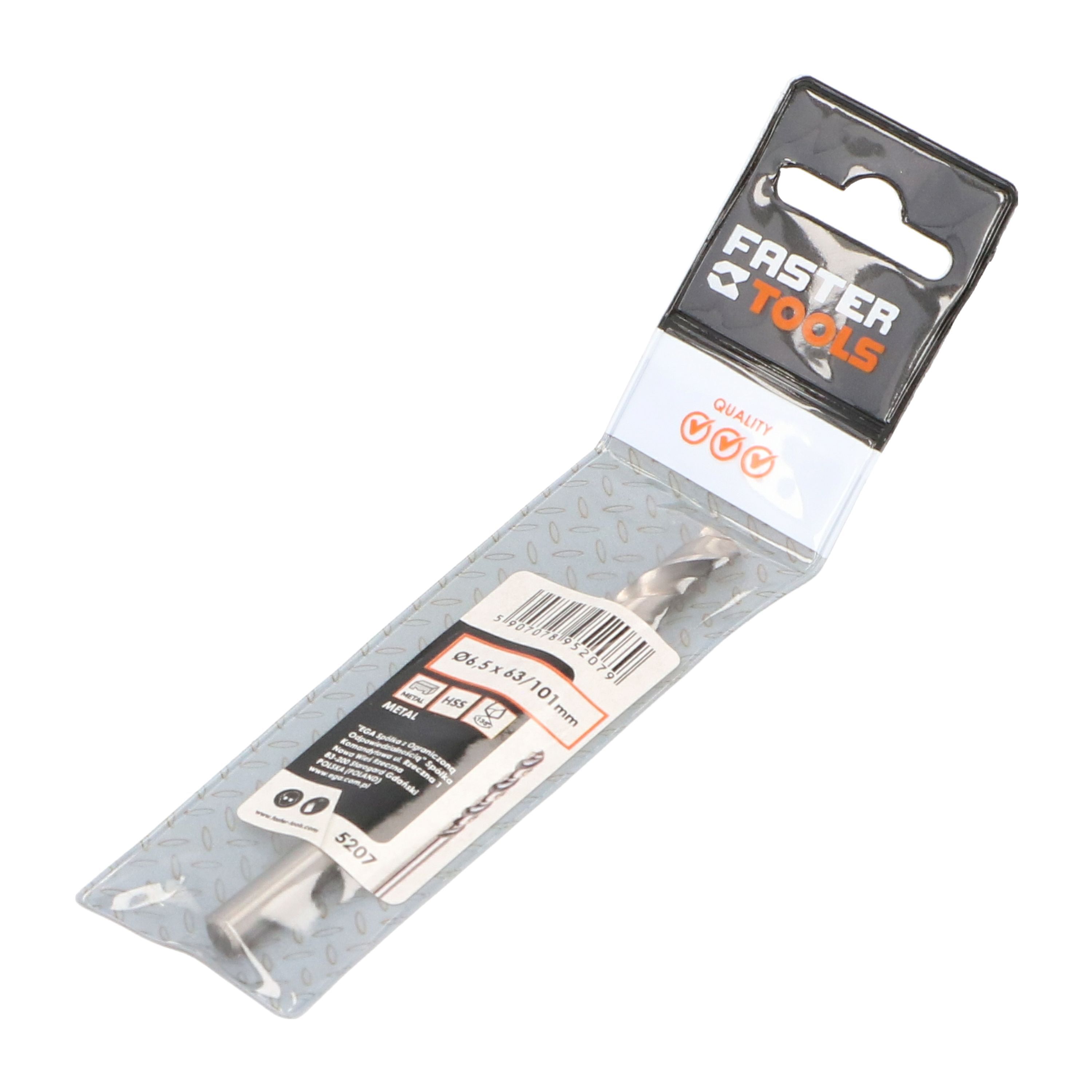 Wiertło do metalu 118˚ 4,5 mm FASTER TOOLS - Bricomarche.pl