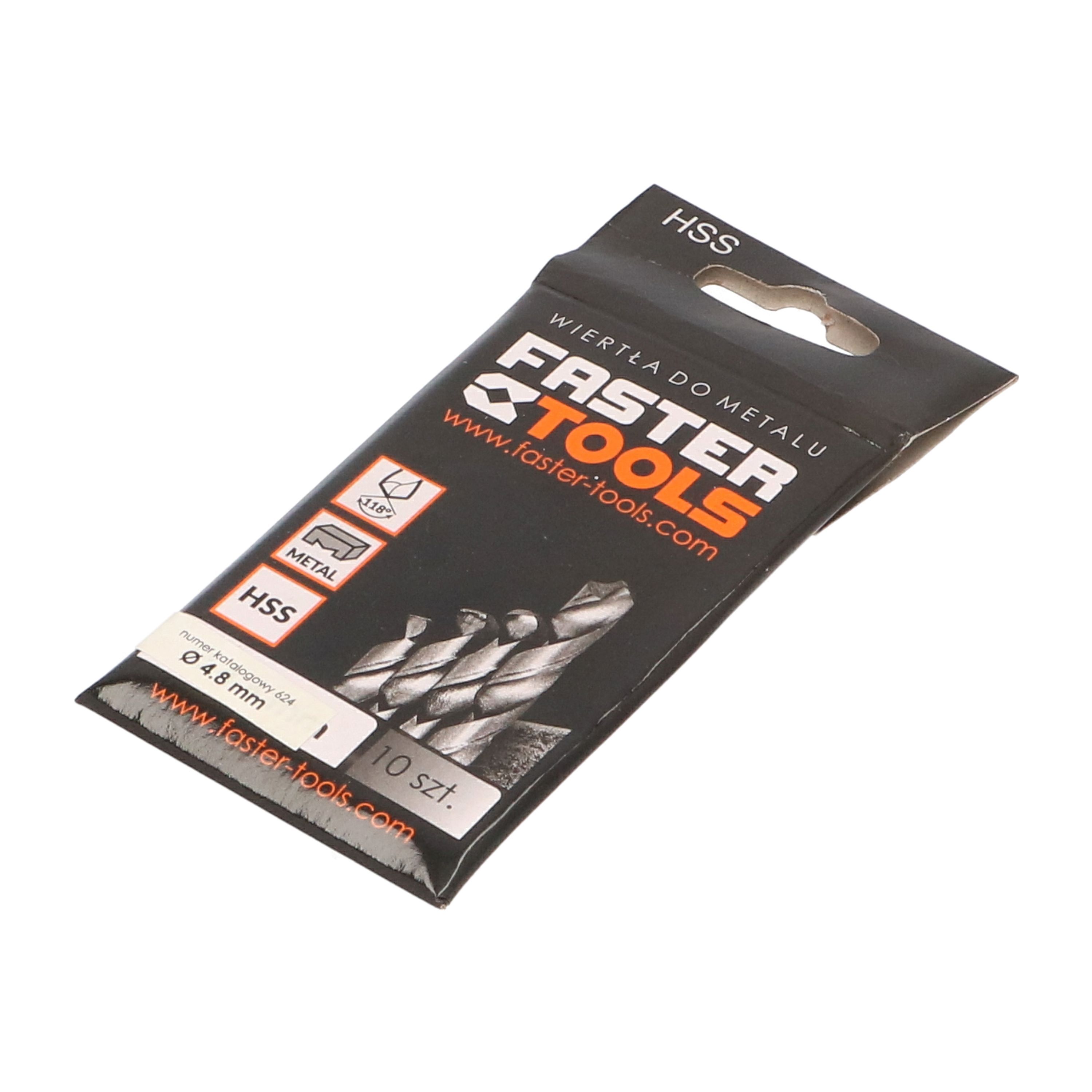 Wiertło do metalu Eco 4,8 mm 10 szt. FASTER TOOLS - Bricomarche.pl