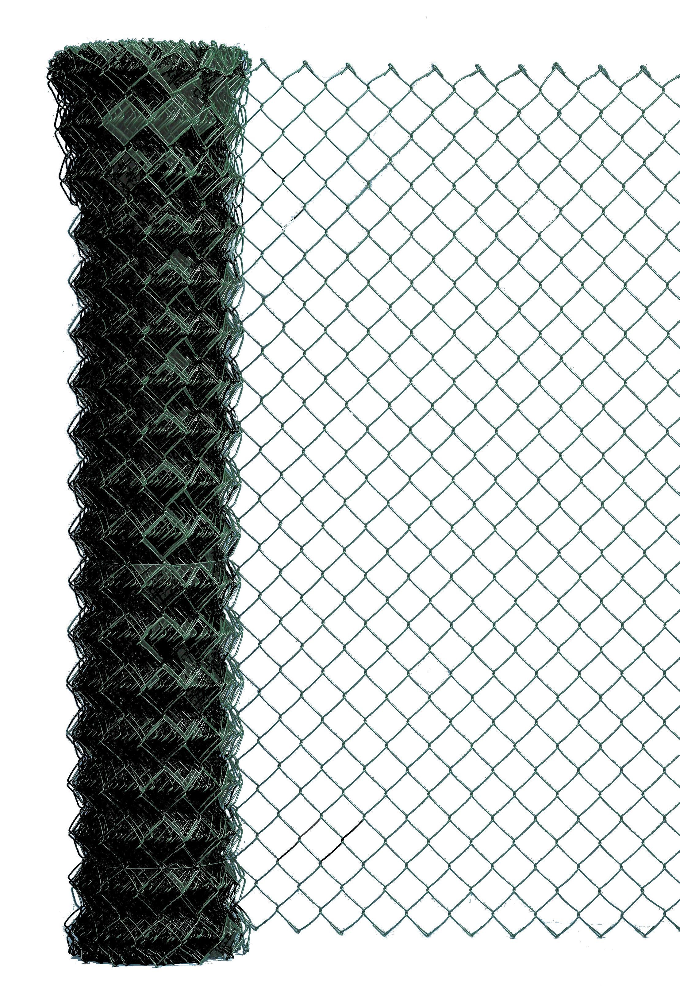 Siatka ogrodzeniowa pleciona oczko 60 mm Ø 2,4 mm 1,5 x 10 m ocynk+PVC ...