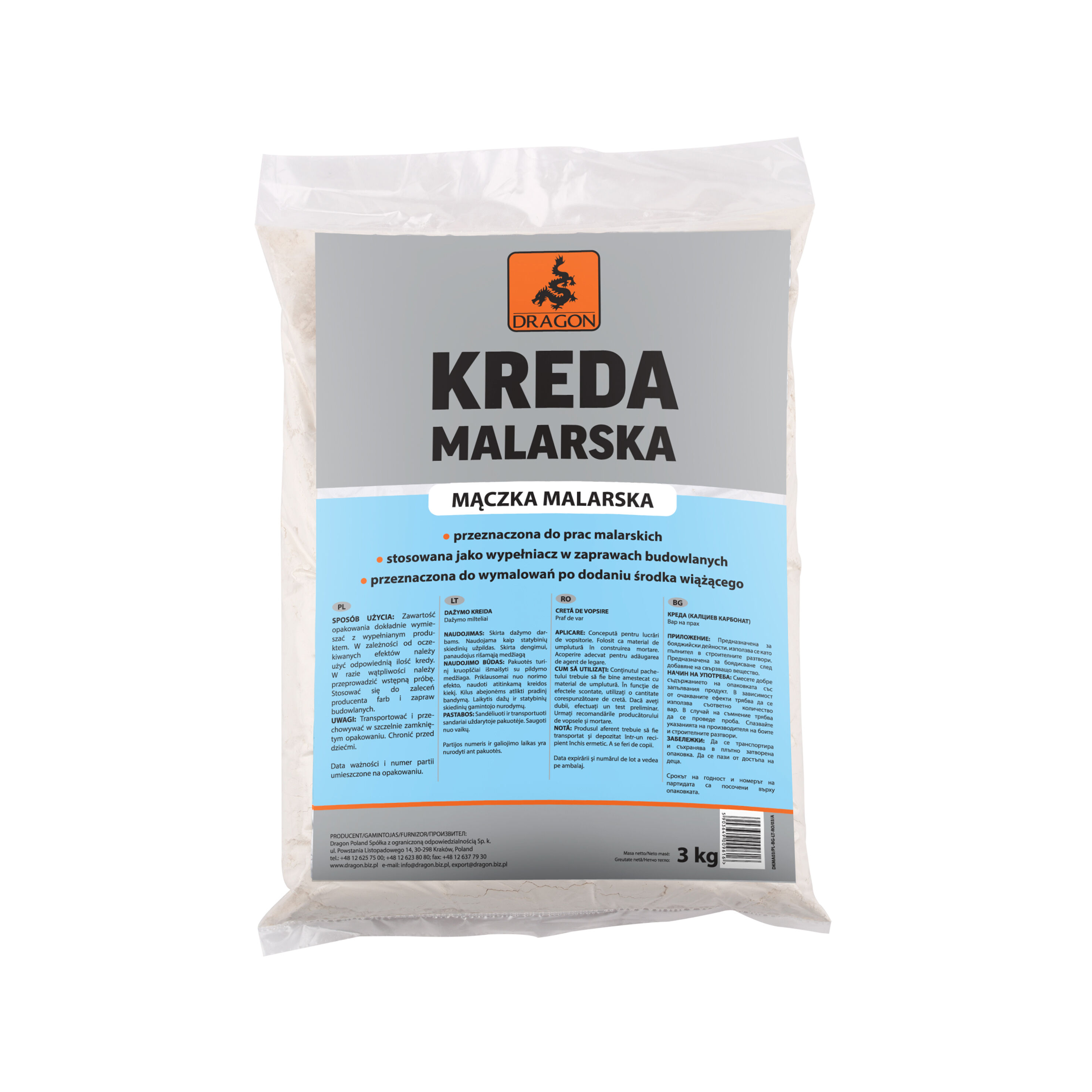 Kreda Malarska 3 kg Dragon - Bricomarche.pl