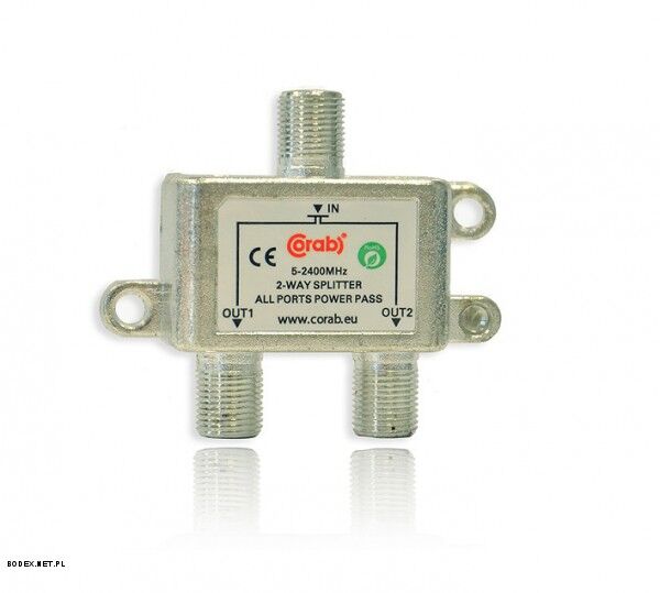 Rozgałęźnik spliter 5-2400Mhz 2 drożny power pass CORAB - Bricomarche.pl