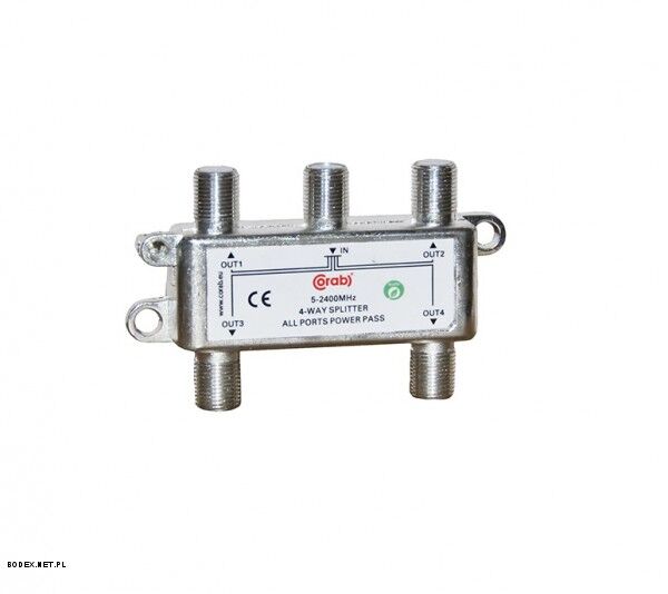 Rozgałęźnik spliter 5-2400Mhz 4 drożny power pass CORAB - Bricomarche.pl