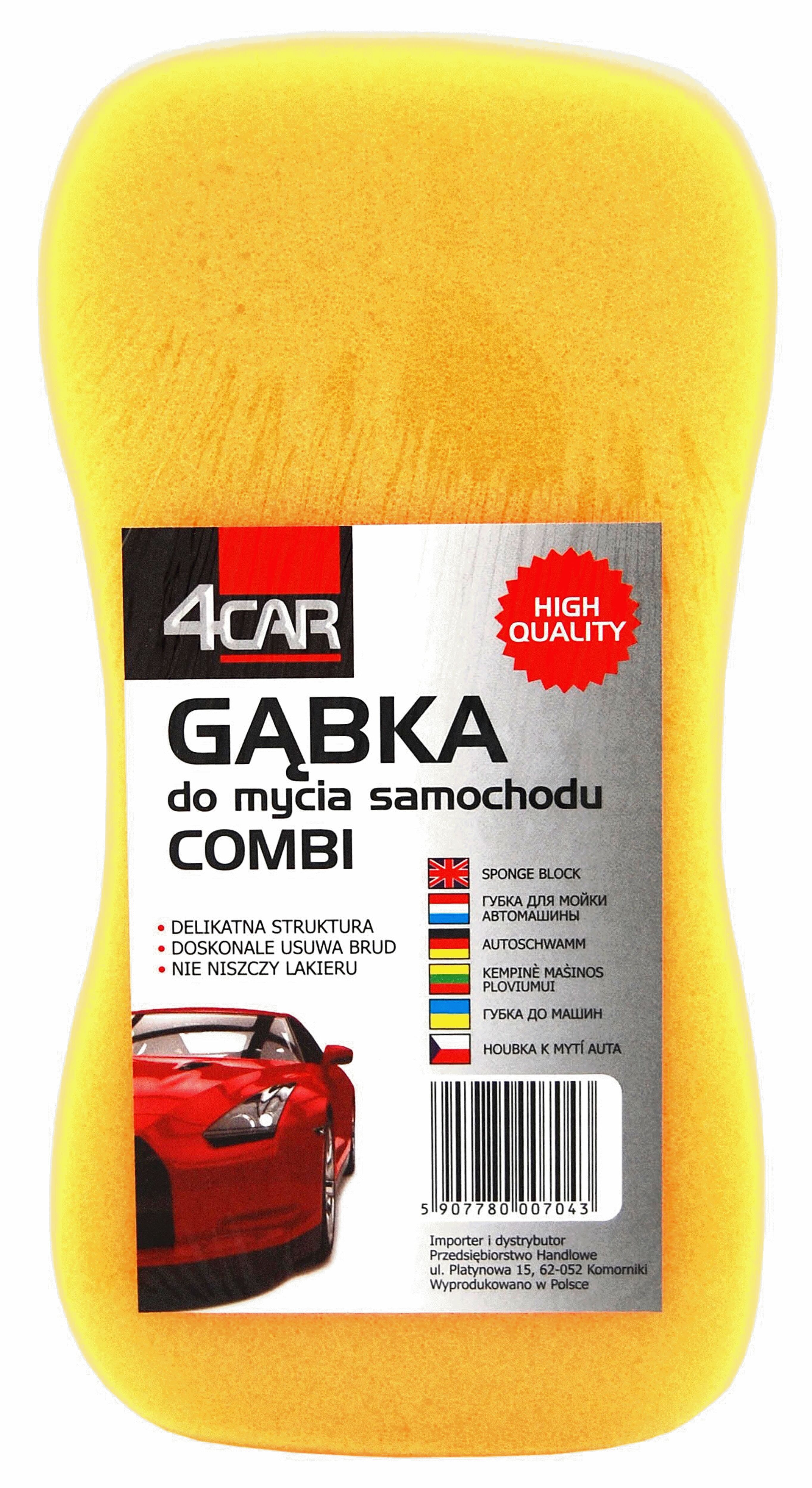 Gąbka do mycia samochodu 4Car - Bricomarche.pl