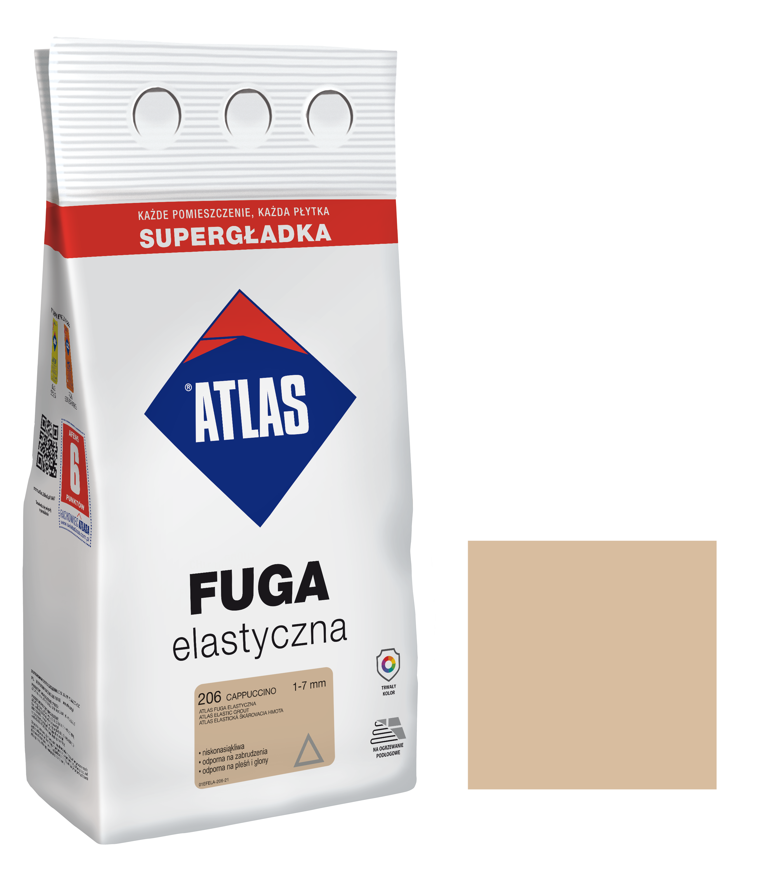 Fuga elastyczna 206 cappuccino 5 kg ATLAS - Bricomarche.pl