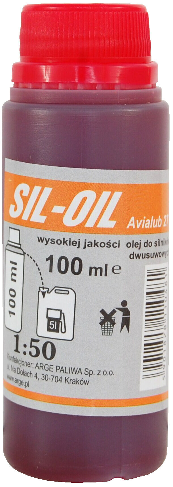 Olej SIL-OIL do dwusuwów czerwony 100 ml Axenol - Bricomarche.pl
