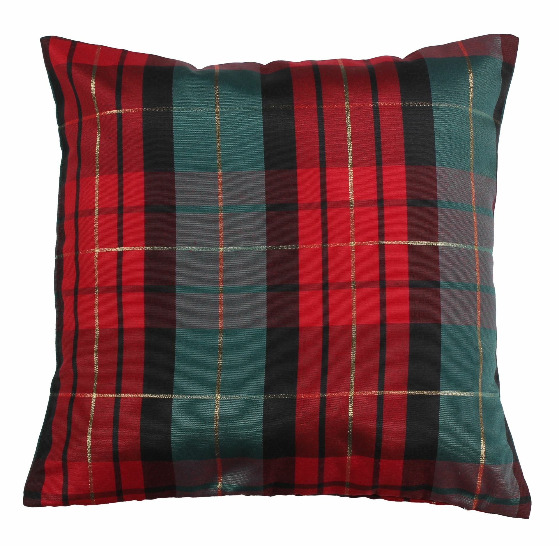 Poduszka TARTAN 45 x 45 cm zielono-czerwony - Bricomarche.pl