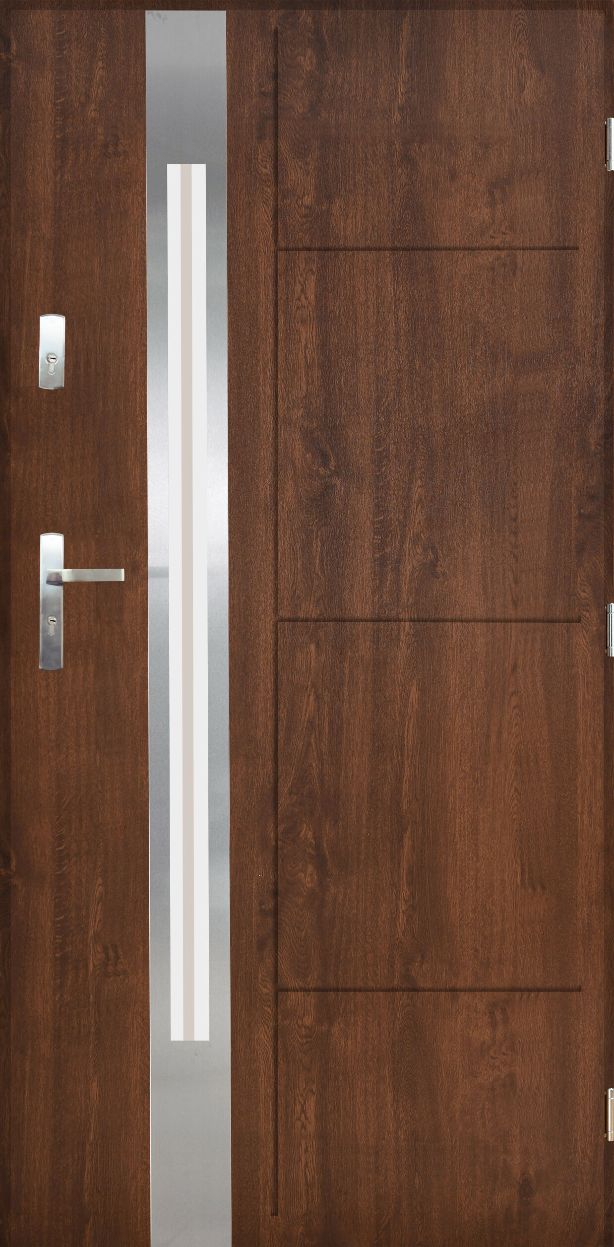 Drzwi zewnętrzne MITIKAS Orzech 90 prawe - Bricomarche.pl