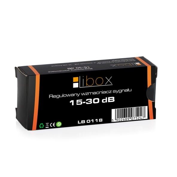 Wzmacniacz sygnału DVB-T z regulacją 15-30 dB LB0118 LIBOX - Bricomarche.pl
