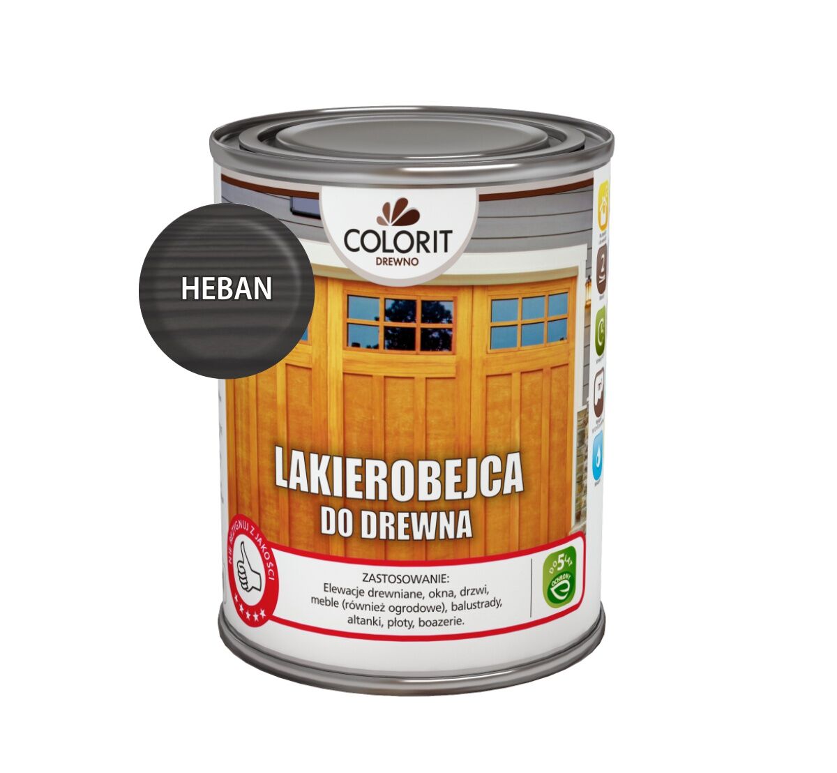 Lakierobejca do drewna Heban 0,75 l Colorit Drewno - Bricomarche.pl