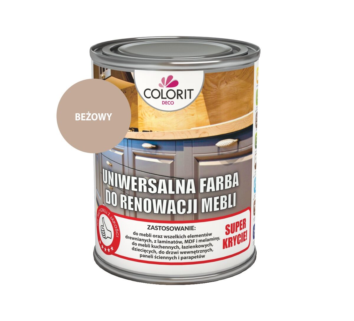 Farba do renowacji mebli beżowy 0,75 l Colorit - Bricomarche.pl