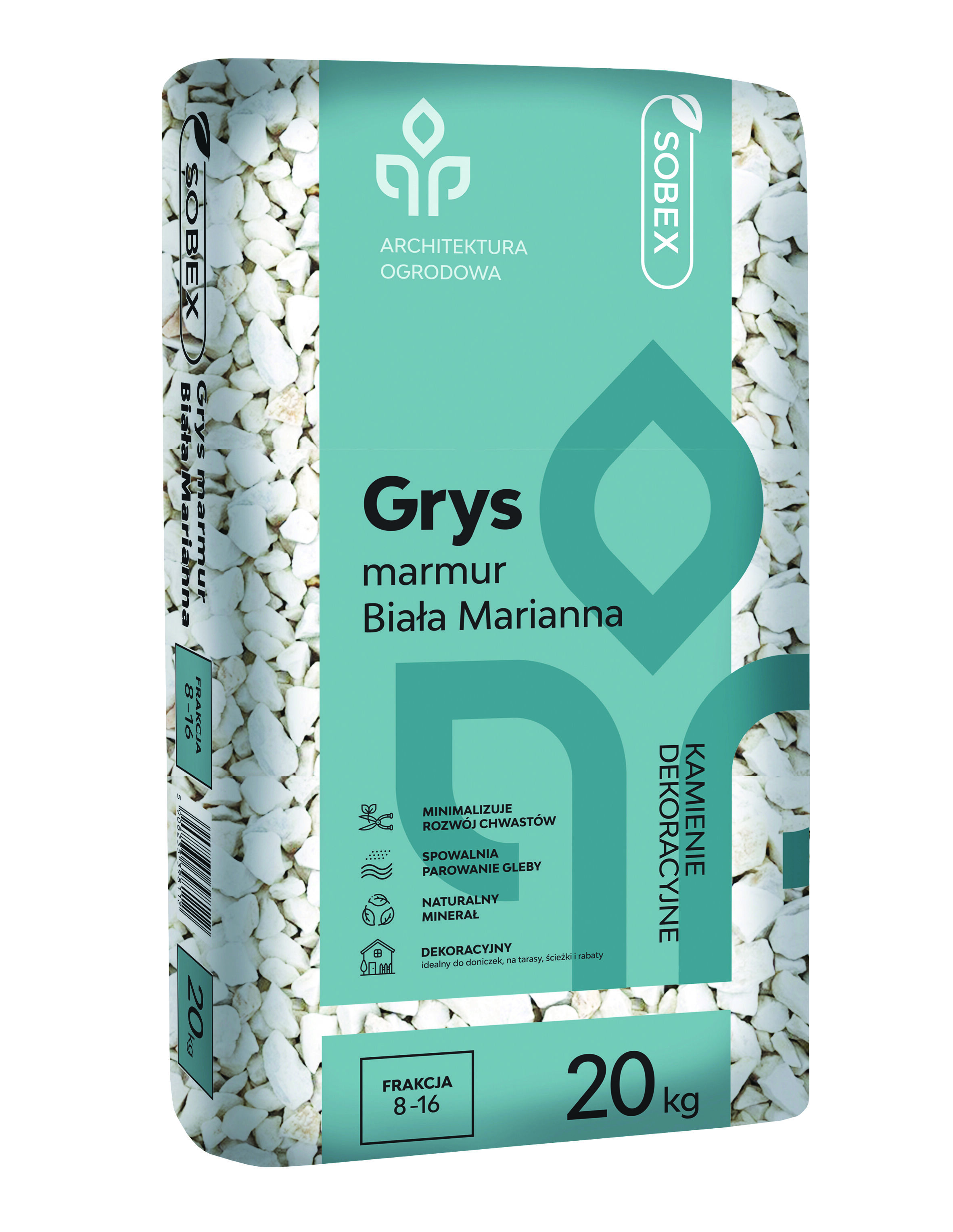 Grys marmur Biała Marianna 20 kg (8-16) Sobex - Bricomarche.pl